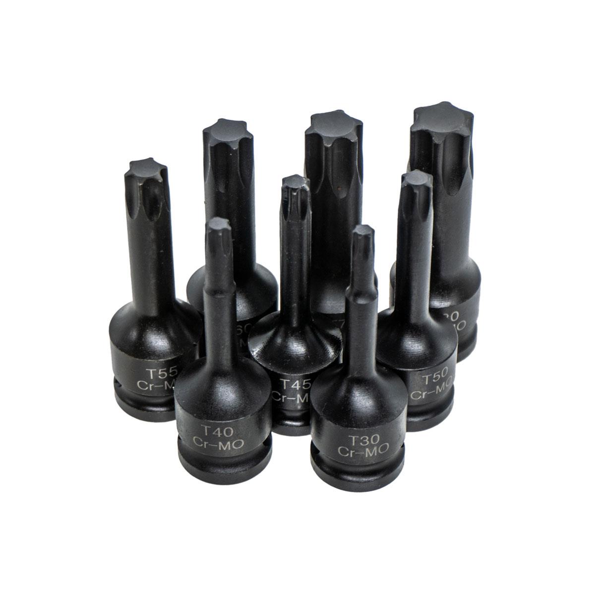 6018 1/2'' Havalı Uzun Torx Lokma Takımı 8 Parça