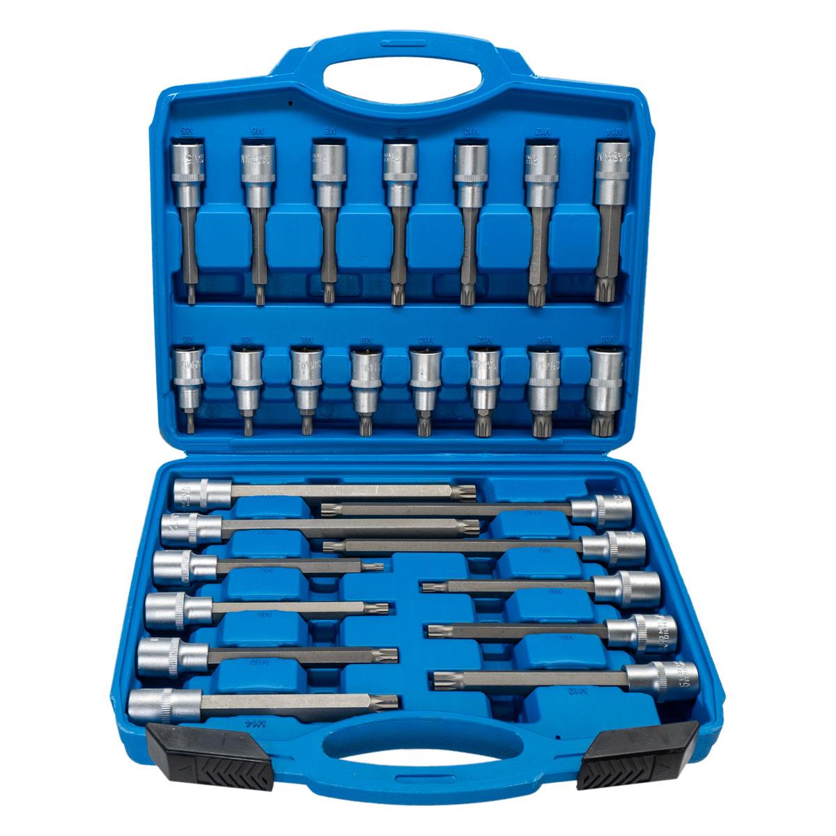 6190 1/2'' XZN Spline M-Torx Lokmalı Bits Uç Takımı 26 Parça