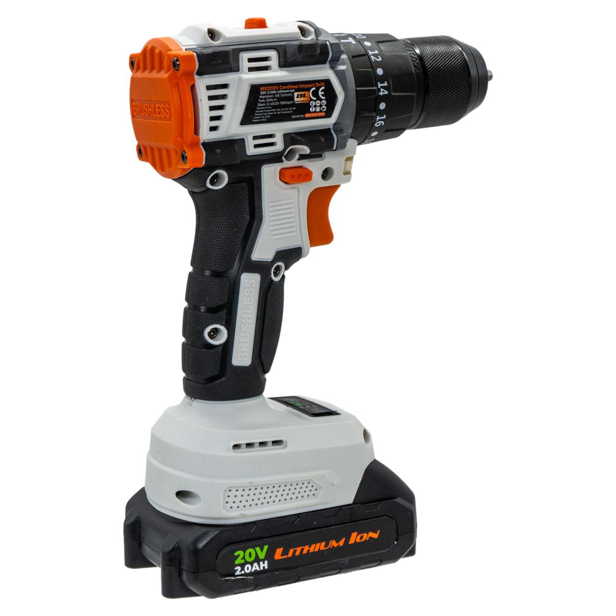 Max Extra MX2020 Çift Akü Kömürsüz Darbeli Matkap 20V 2.0Ah